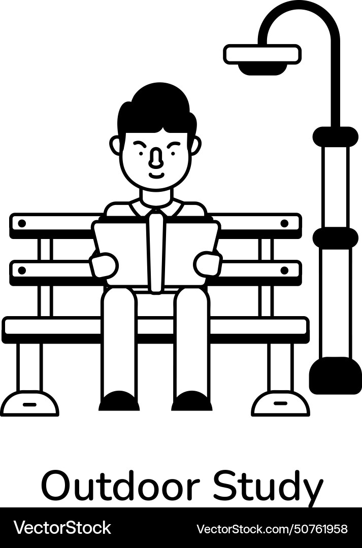 Outdoor study Royalty Free Vector Image - VectorStock