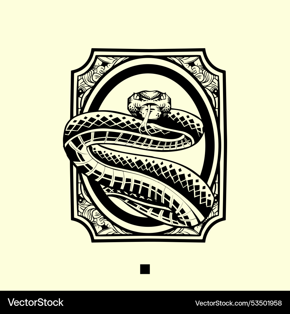 Snake logo art icons and graphics Royalty Free Vector Image