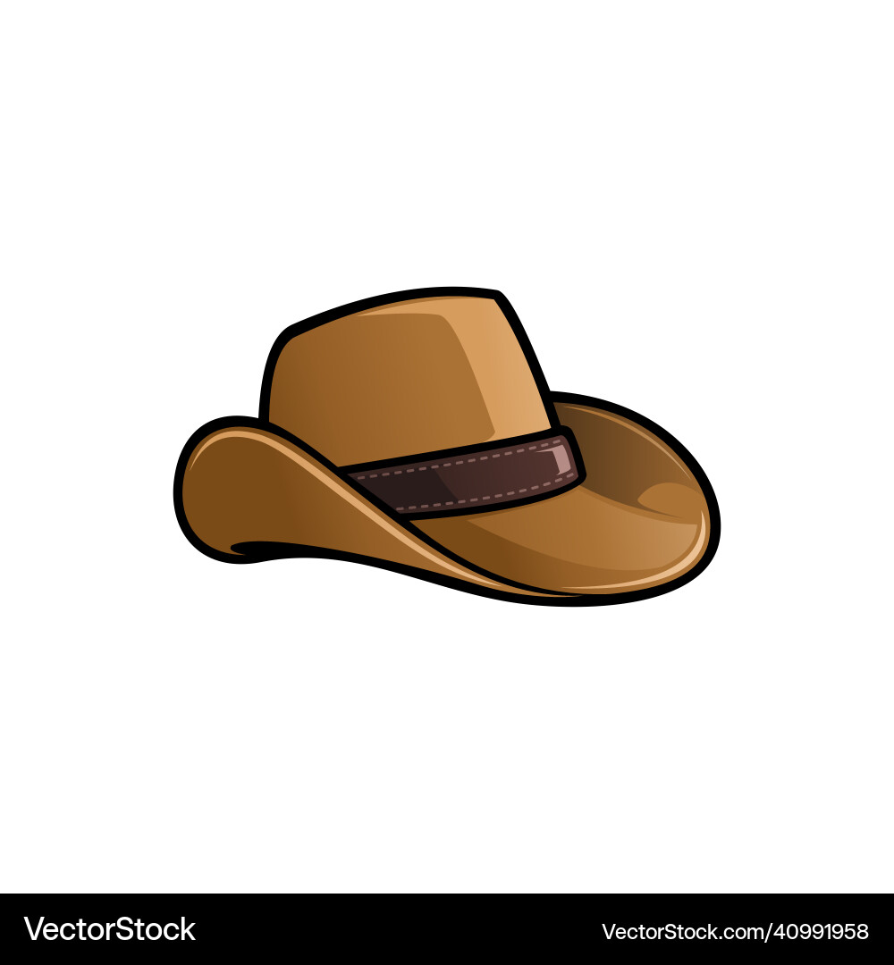 Western cowboy hat Royalty Free Vector Image - VectorStock