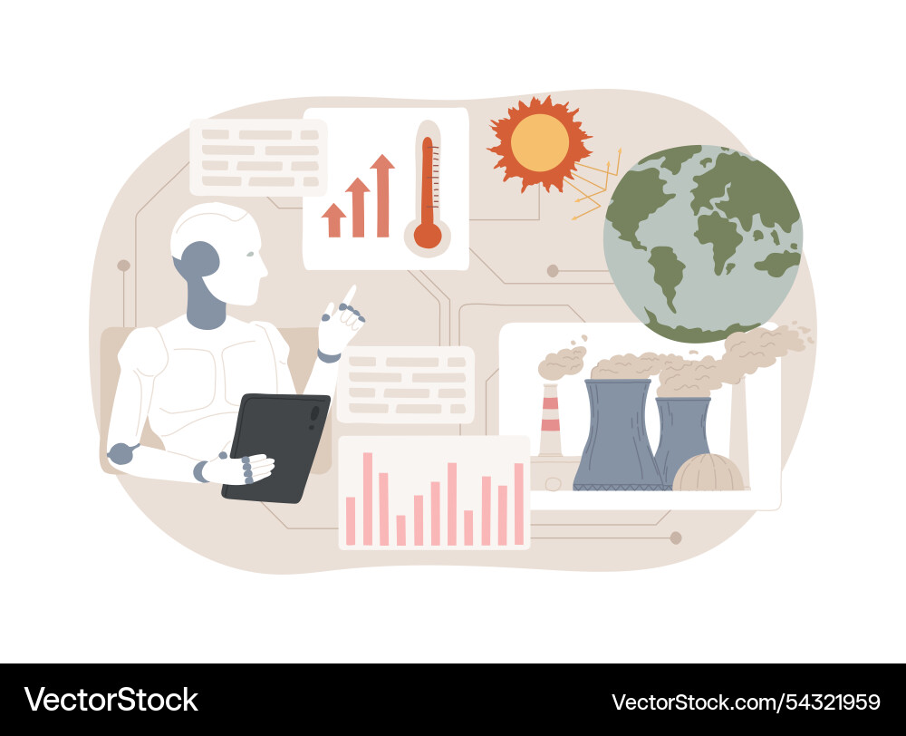 Ai-analyzed climate change abstract concept Vector Image