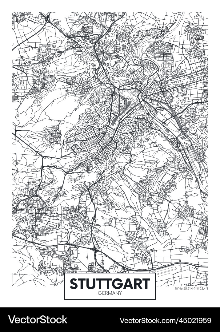 Stuttgart Map Vector Images (over 150)