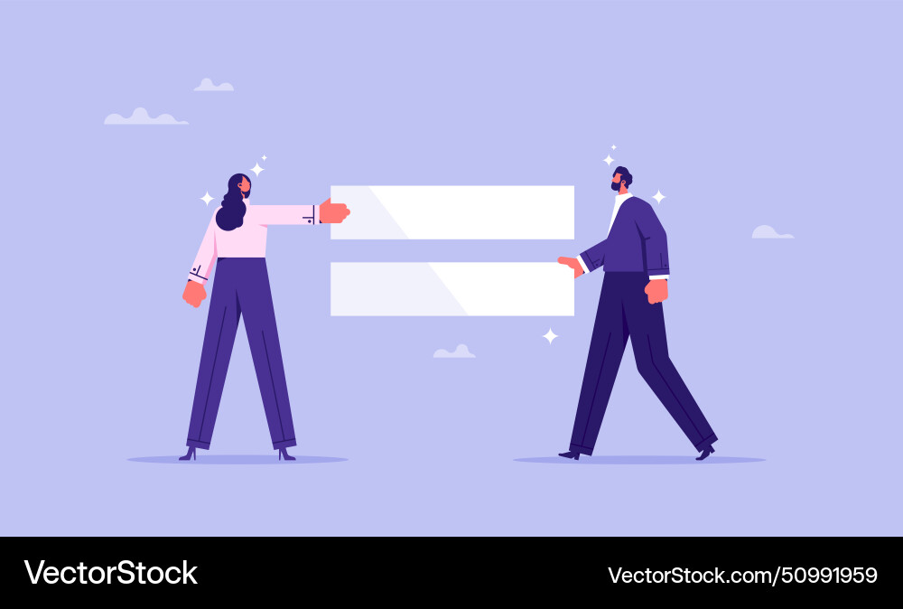 Equality in workplace concept Royalty Free Vector Image