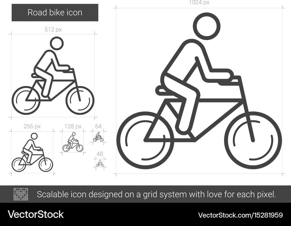 Road bike line icon Royalty Free Vector Image - VectorStock