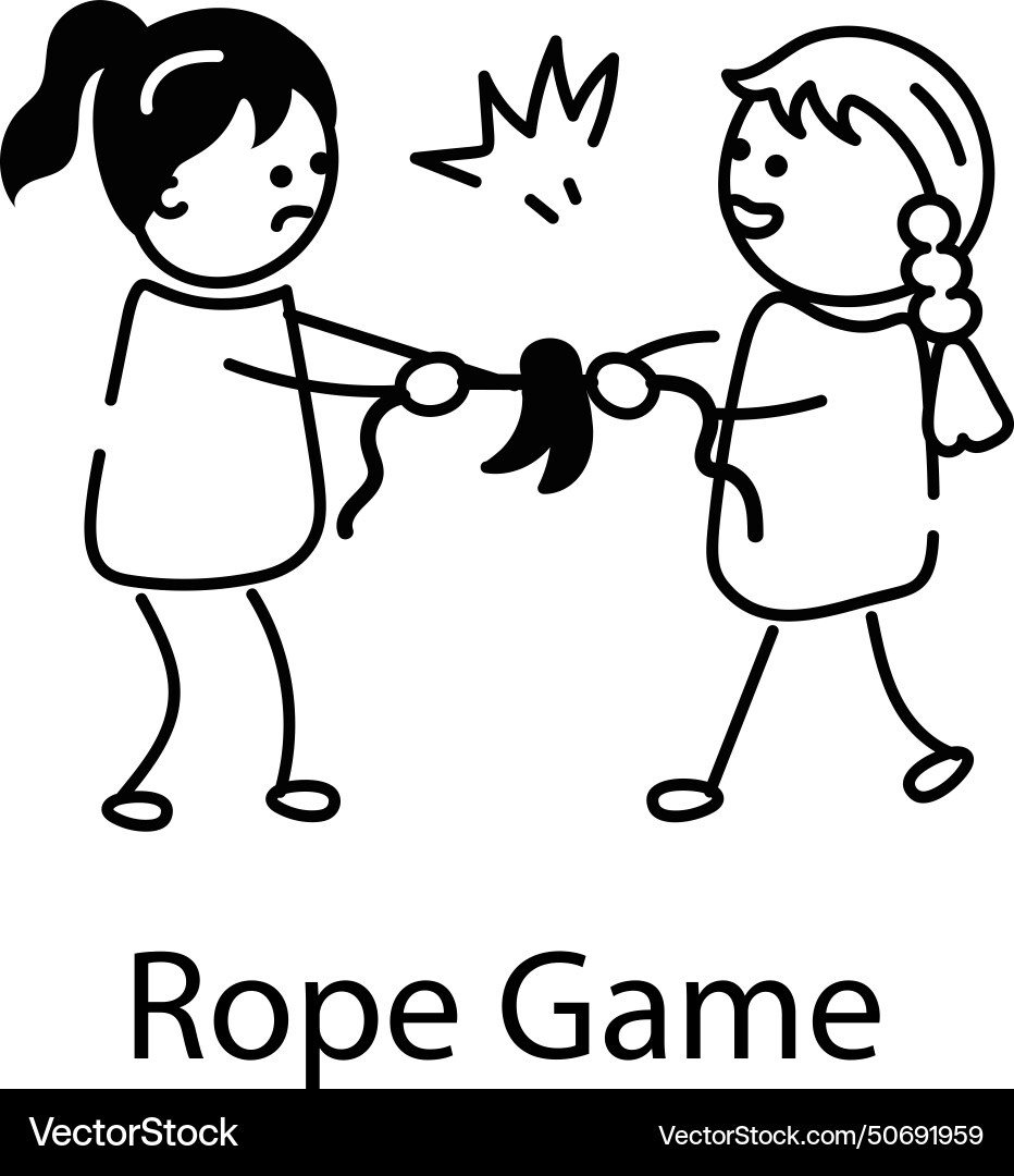 Rope game Royalty Free Vector Image - VectorStock