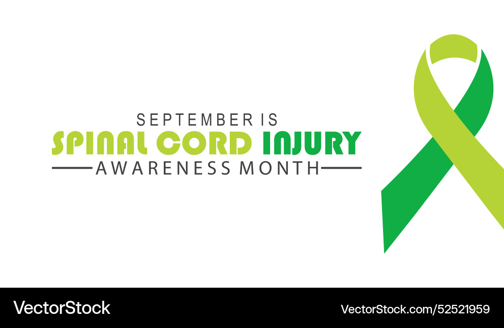 Spinal cord injury awareness month Royalty Free Vector Image