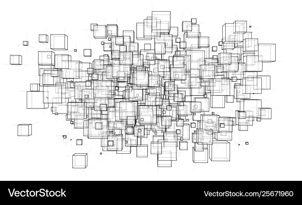 Abstract boxes background Royalty Free Vector Image