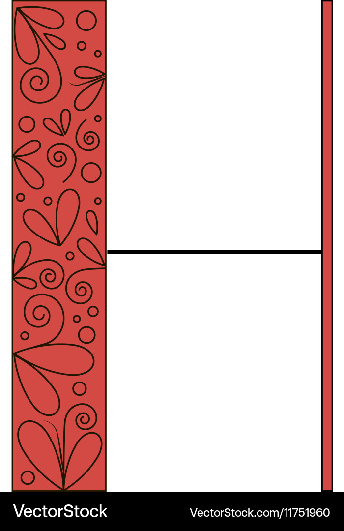 Decorative letter shape h Royalty Free Vector Image