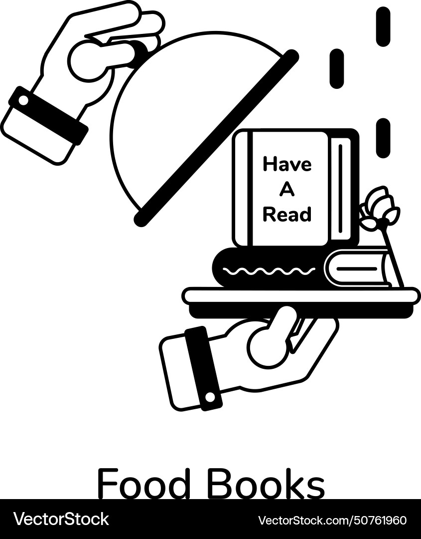 Food books Royalty Free Vector Image - VectorStock