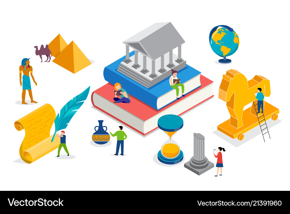 History class school college lesson Royalty Free Vector