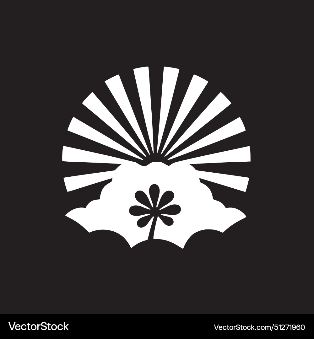 Japan - black and white isolated icon Royalty Free Vector