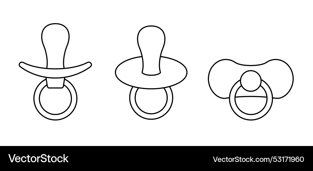 Pacifier for baby dummy soother or teether Vector Image