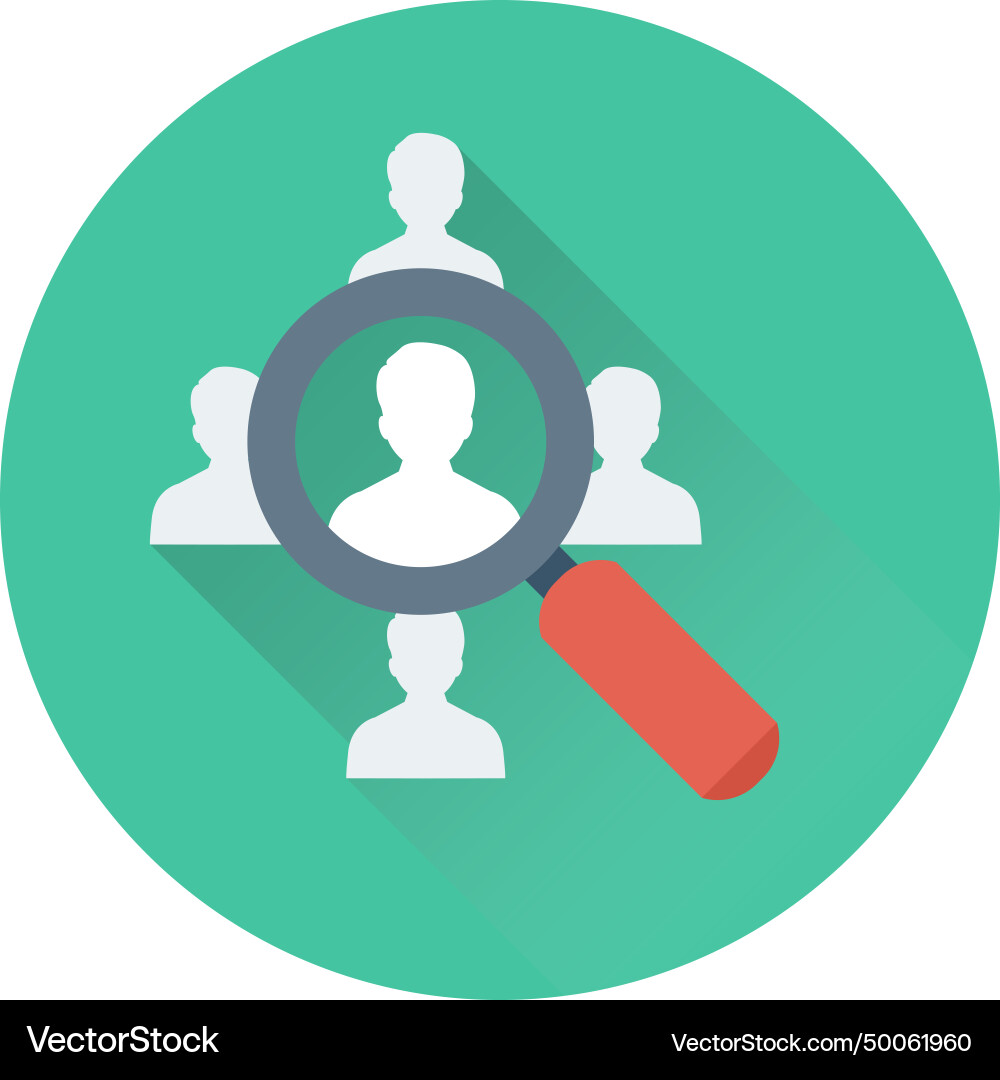 Personnel search icon Royalty Free Vector Image