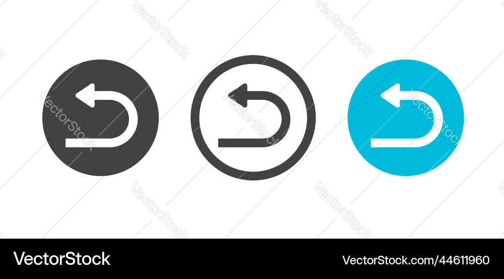 Return reverse back icon arrow ui button Vector Image