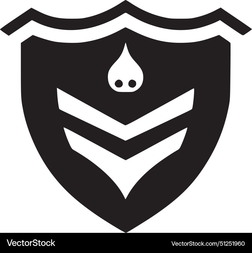 Shield - black and white isolated icon Royalty Free Vector