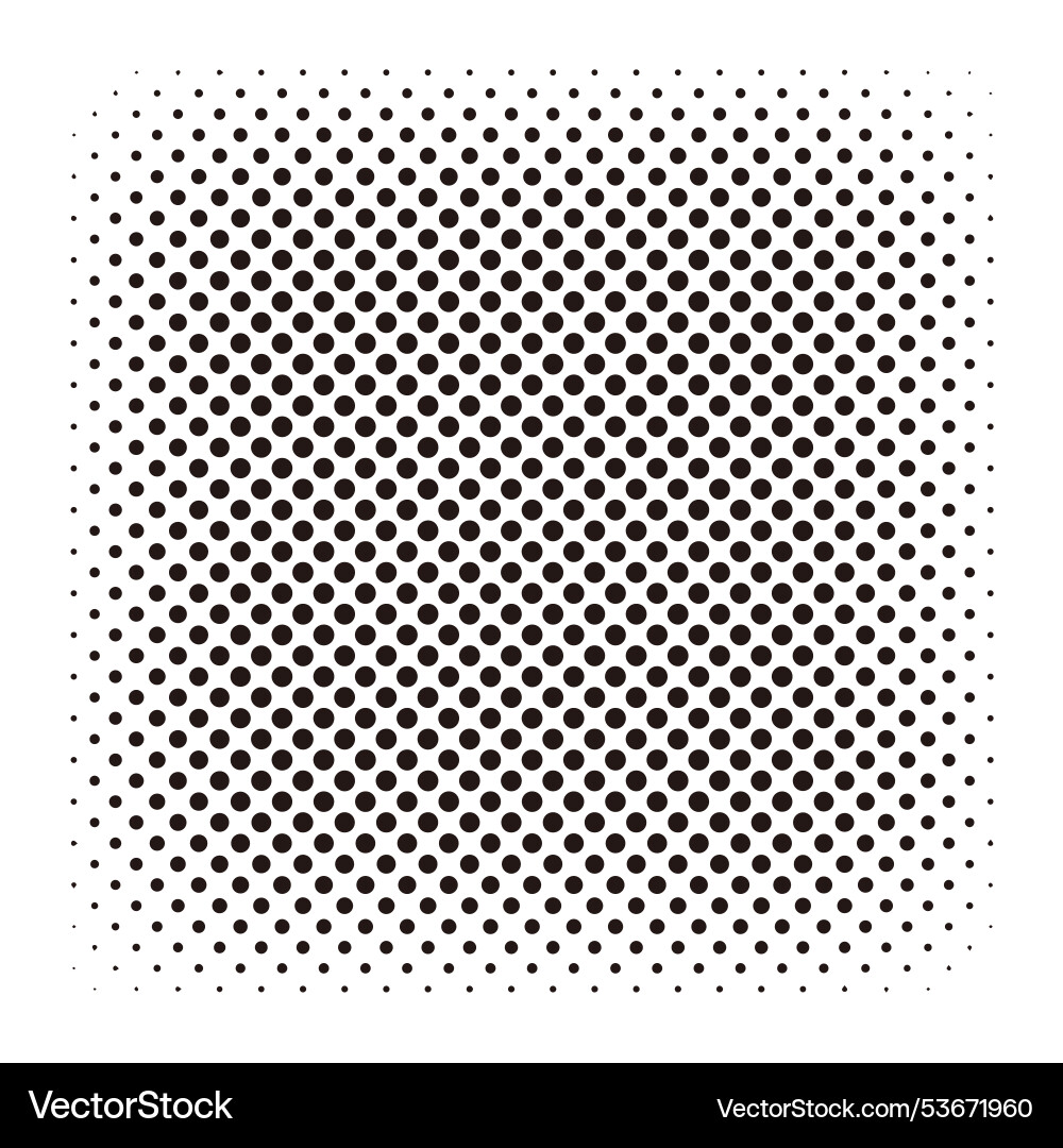 Square monochrome halftone texture Royalty Free Vector Image
