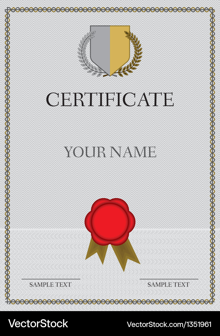 Certificate Royalty Free Vector Image - VectorStock