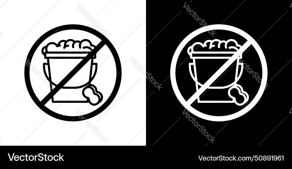 Cleaning bucket with sponge sign icon set Vector Image