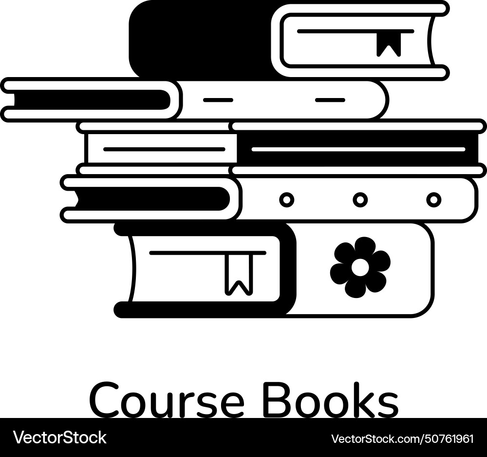Course books Royalty Free Vector Image - VectorStock