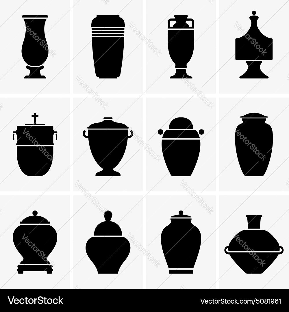 Cremation urn Royalty Free Vector Image - VectorStock