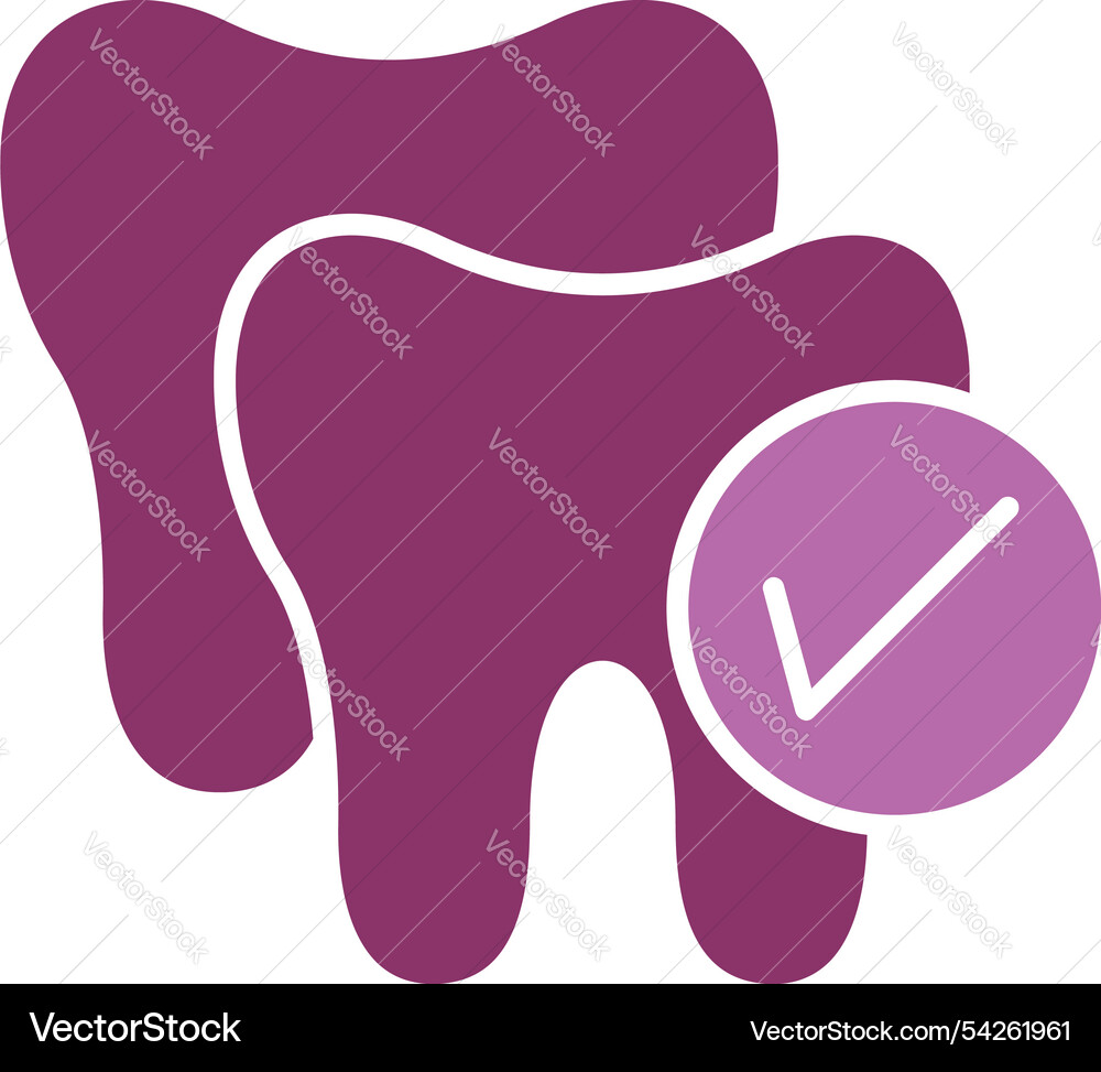 Zahn-Checkup-Glyphen zweifarbige Ikone Lizenzfreier Vektor