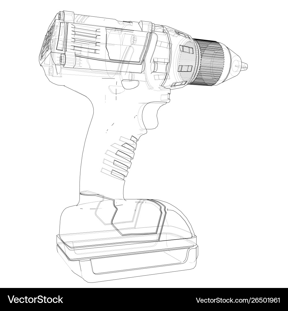 Electric cordless screwdriver Royalty Free Vector Image