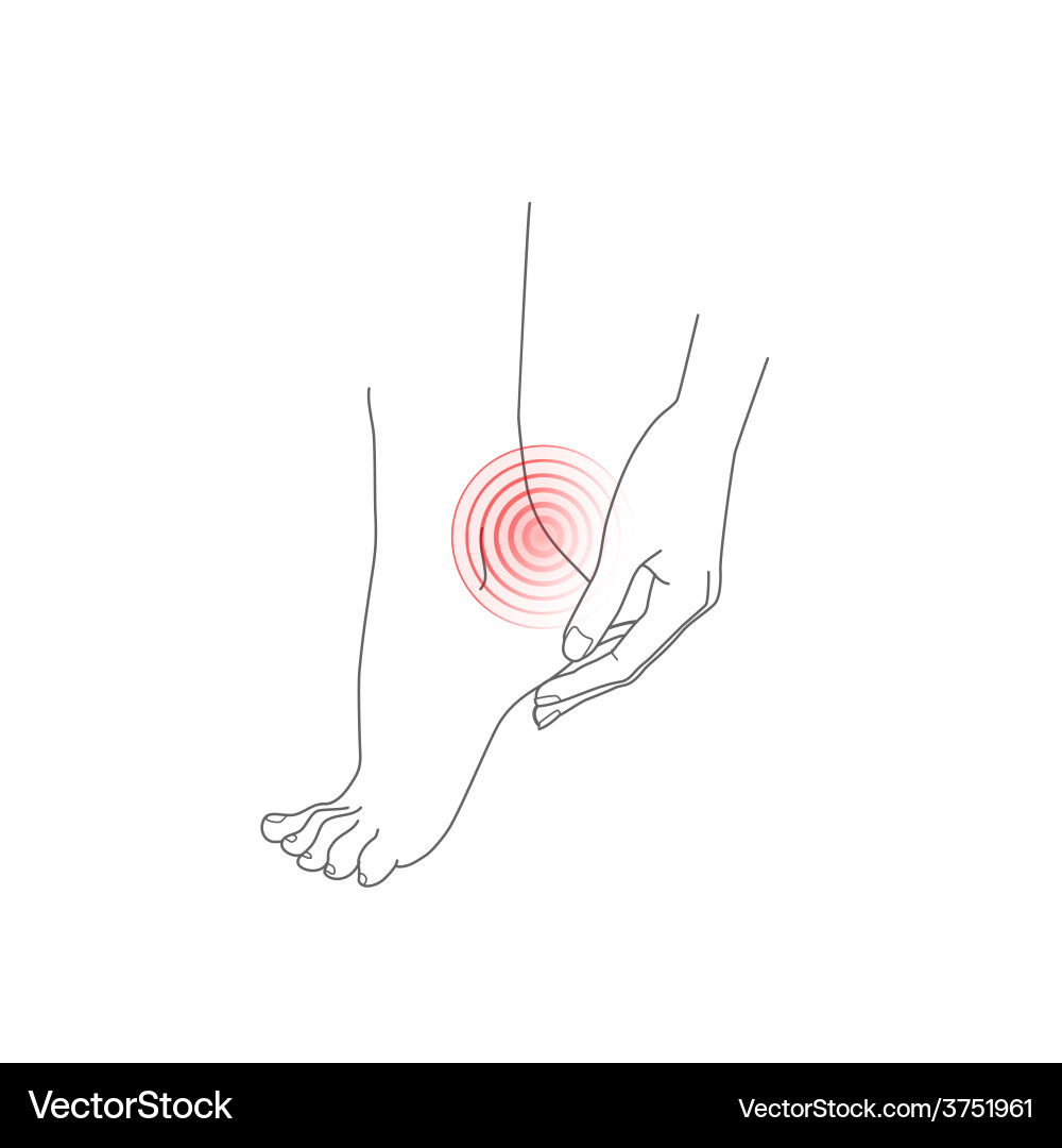 Hand and foot pain feet Royalty Free Vector Image