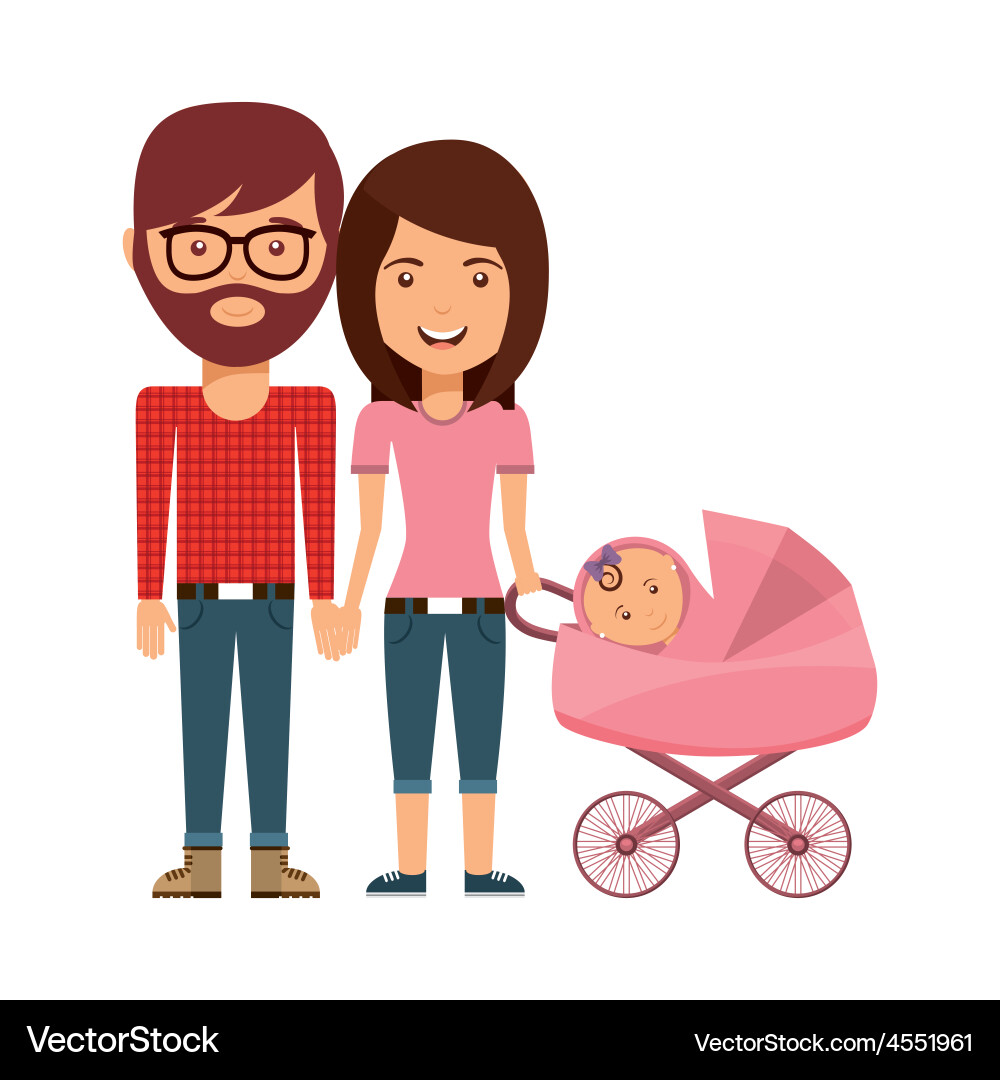 Happy family Royalty Free Vector Image - VectorStock