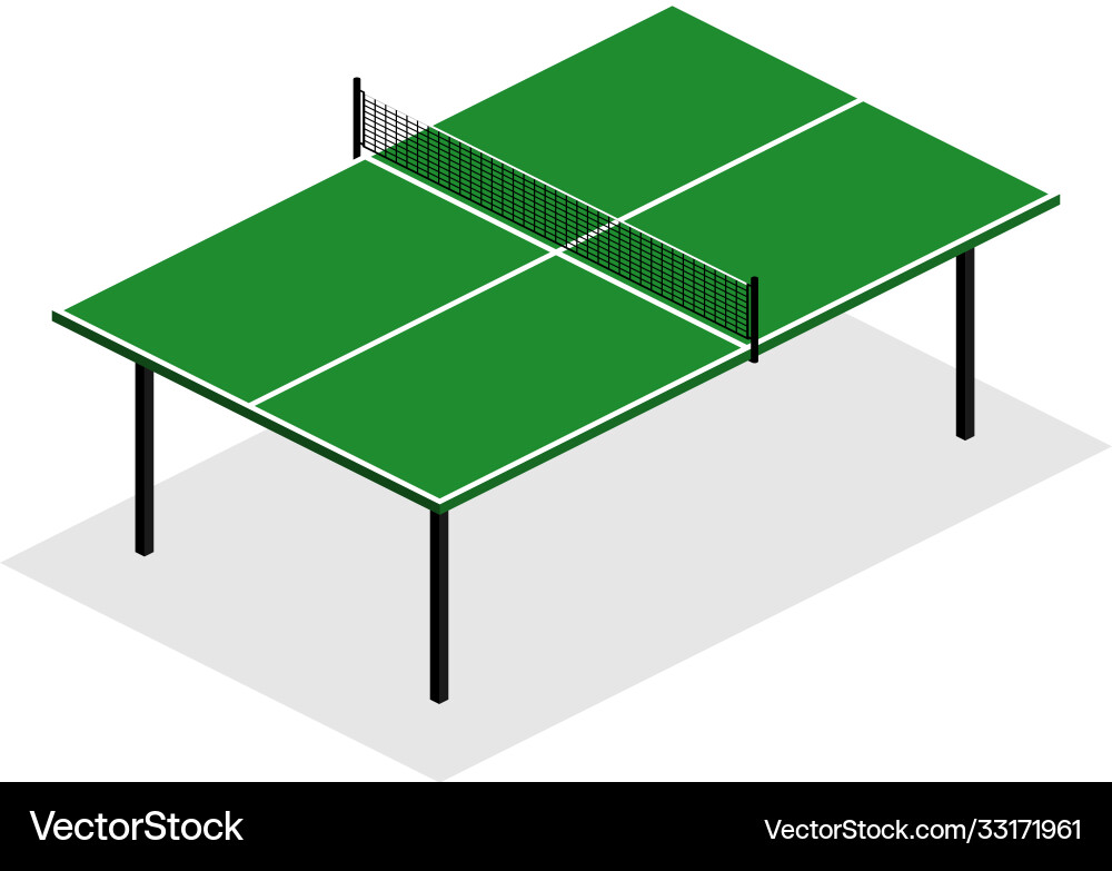 Isometric Green Ping Pong Table Royalty Free Vector Image