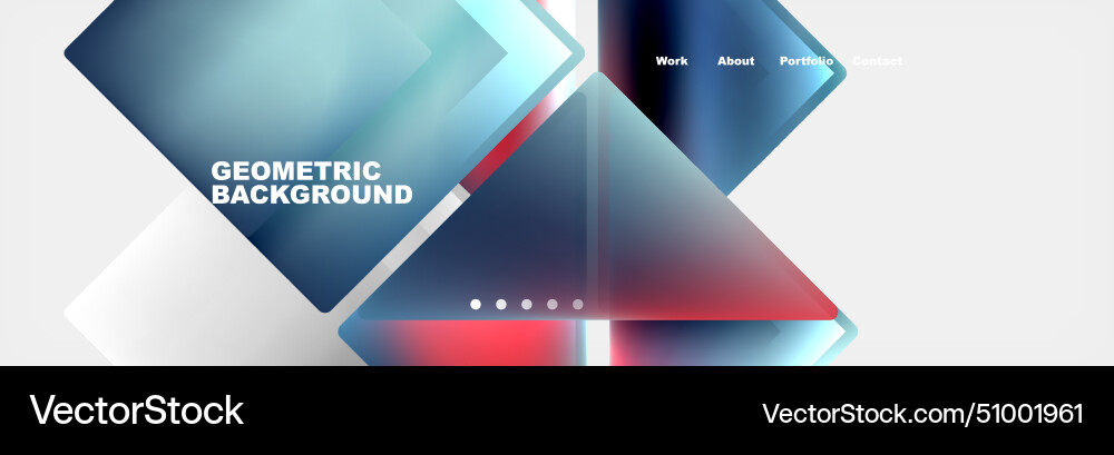 Light blue red and white triangles Royalty Free Vector Image