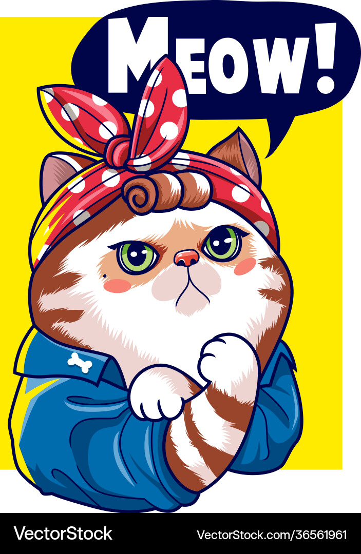 Meow Royalty Free Vector Image - VectorStock