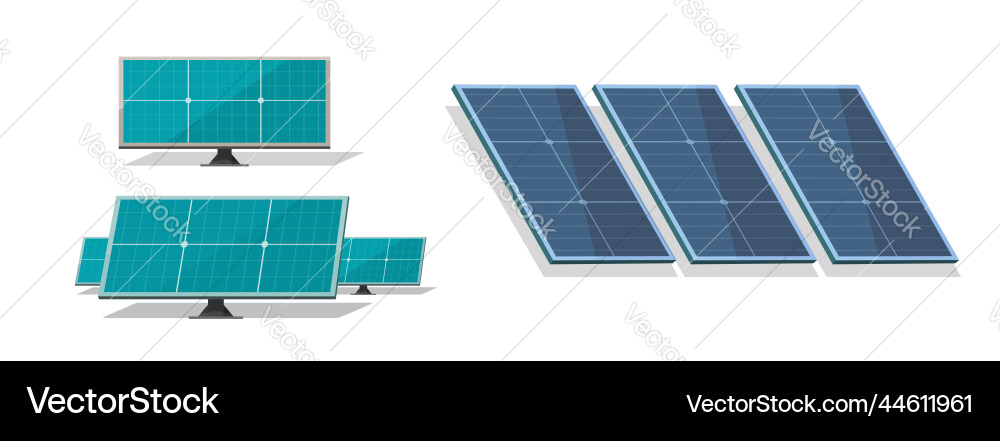 Solar panel module blue cell icon or photovoltaic Vector Image