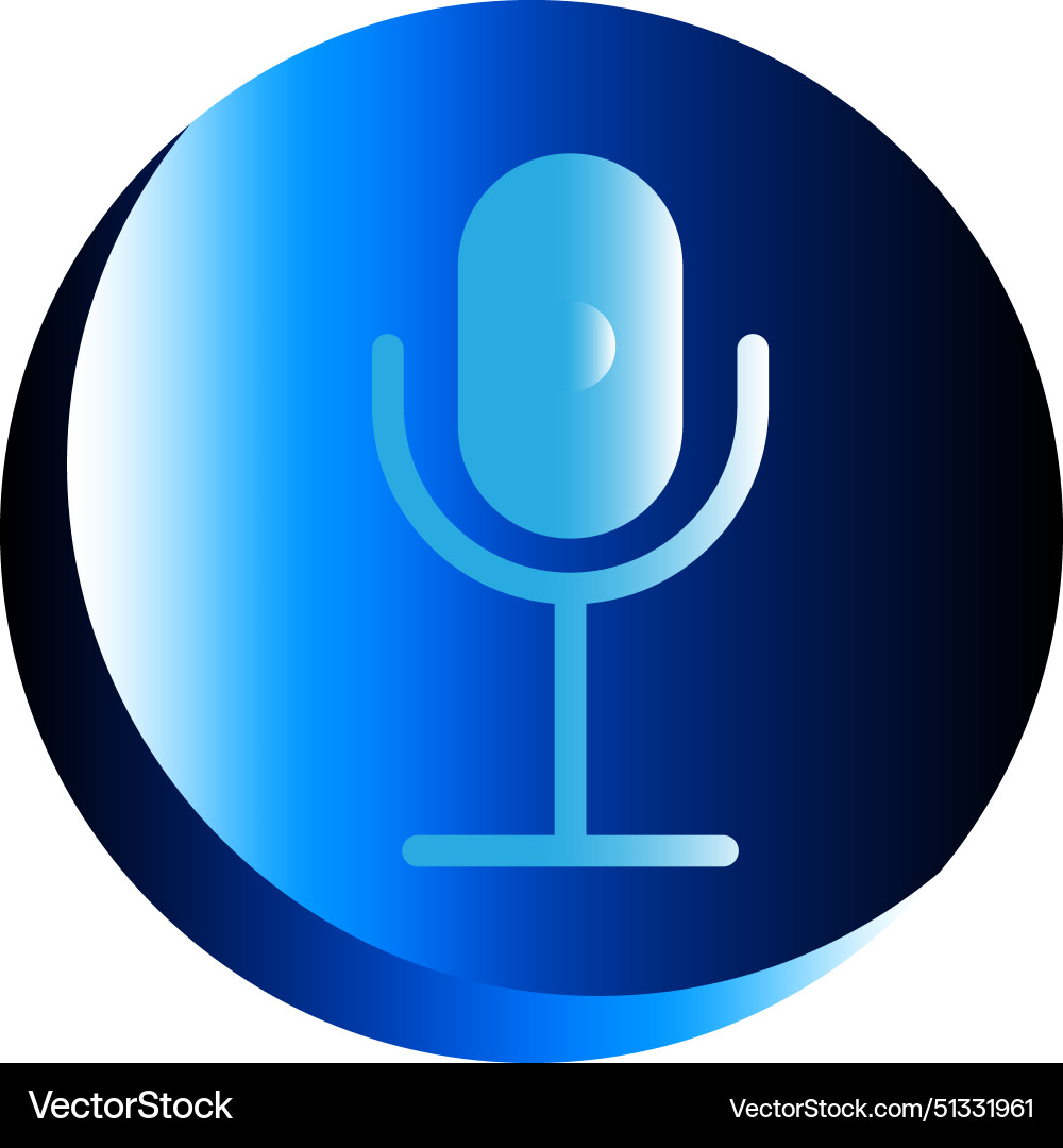 Voice recorder speaker microphone icon Royalty Free Vector
