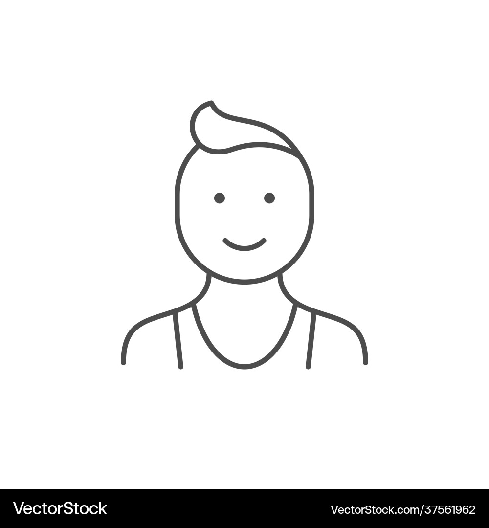 Boy or child line outline icon Royalty Free Vector Image