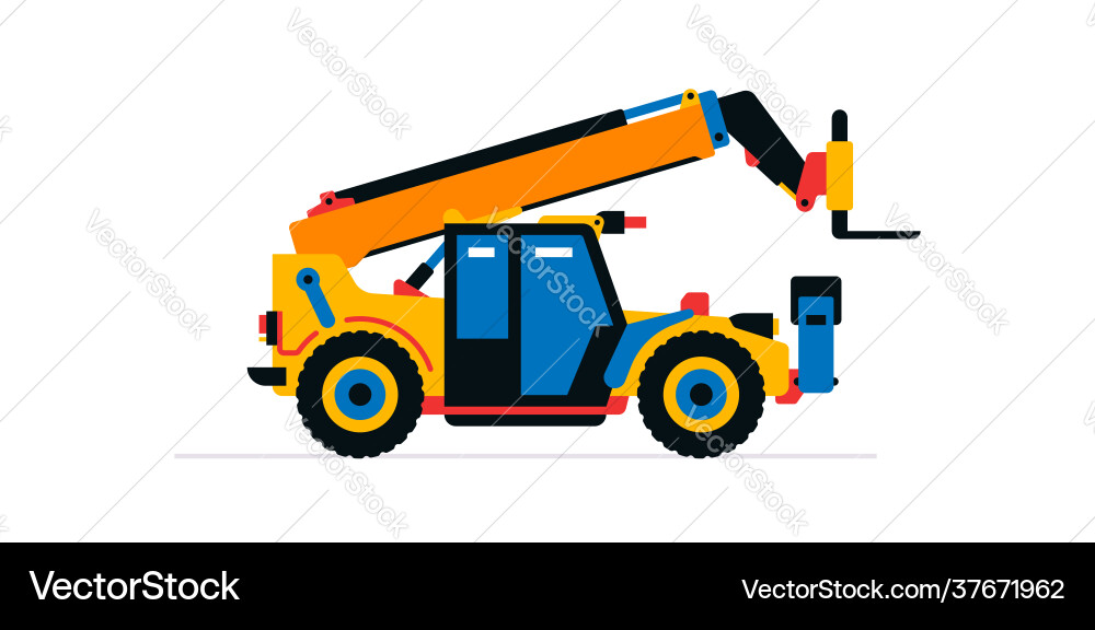 Construction machinery telehandler commercial Vector Image
