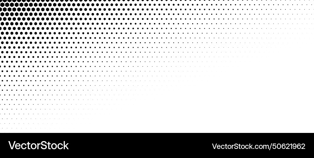 Hexagon corner halftone gradient texture abstract Vector Image