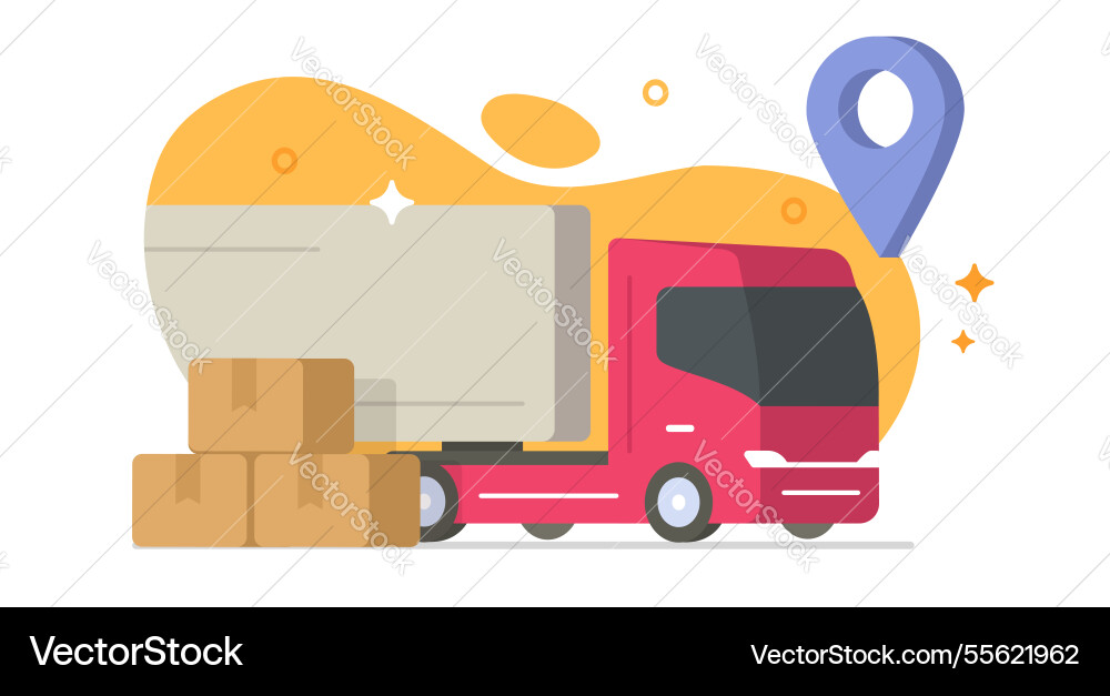 Logistic delivery cargo freight courier concept Vector Image