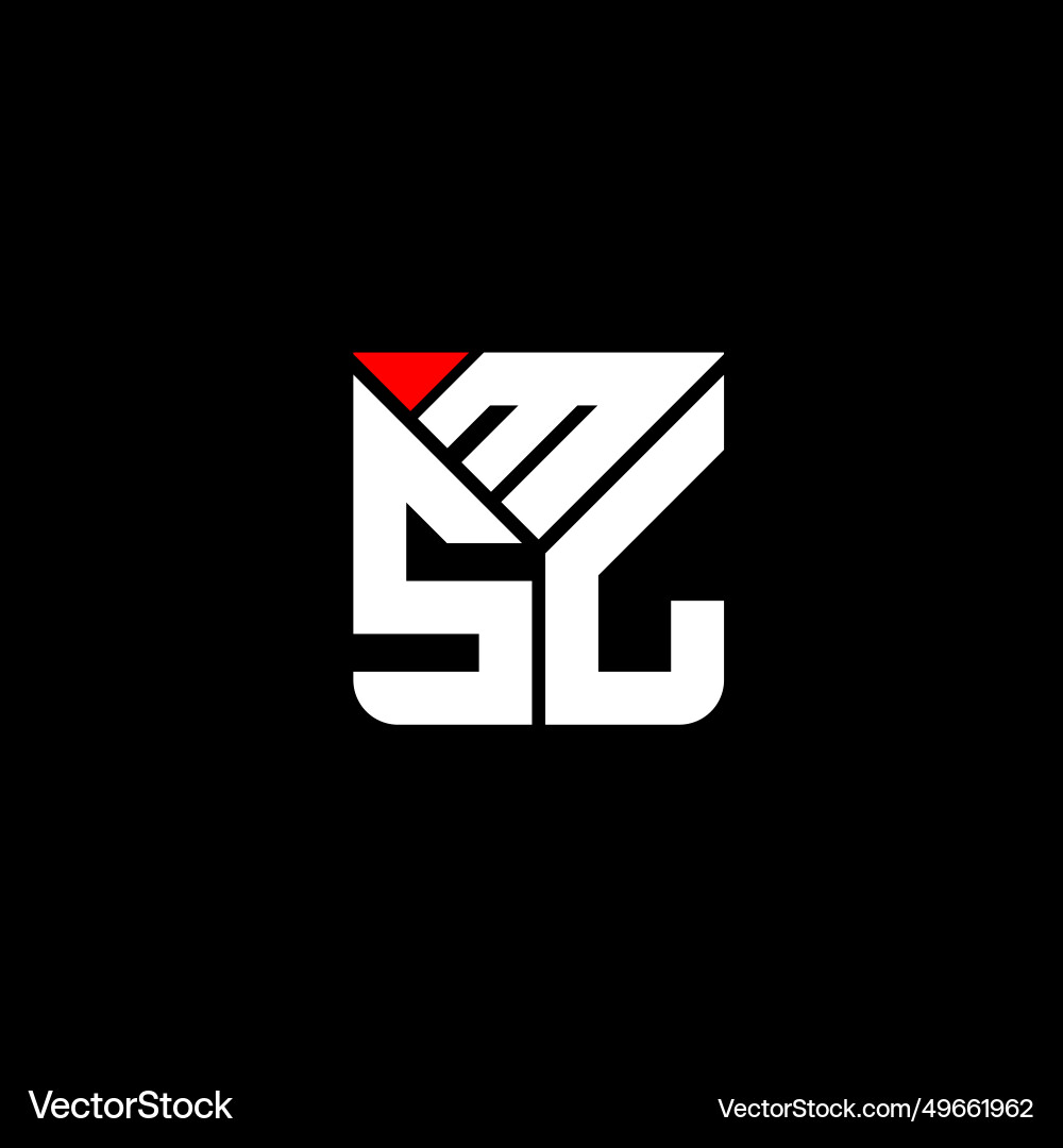 Msl letter logo design simple and modern Vector Image