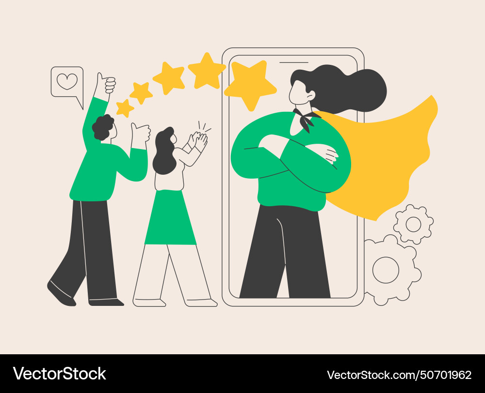 Personal branding abstract concept Royalty Free Vector Image