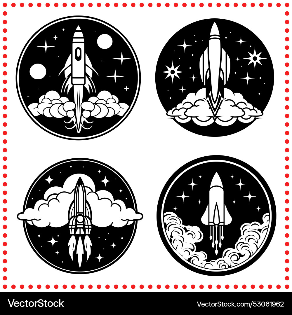 Vintage rocket ship perfect for science fiction Vector Image