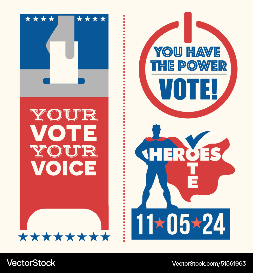 2024 usa election voter incentive graphics Vector Image