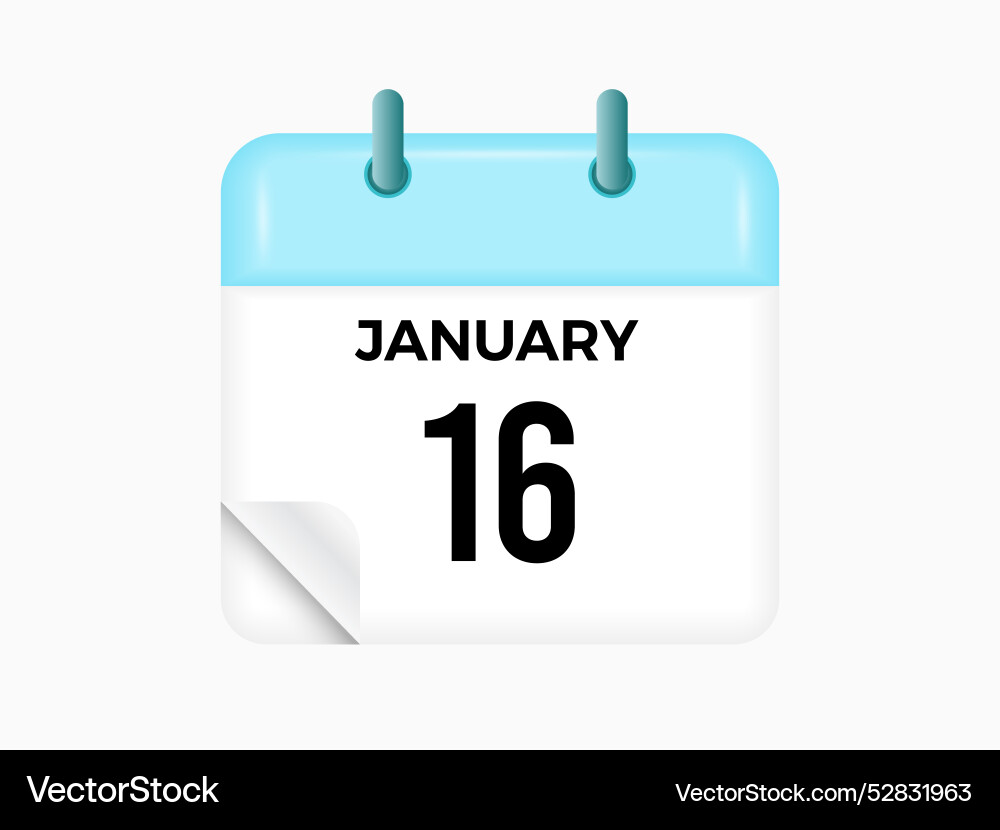 January - calendar and time planner daily Vector Image