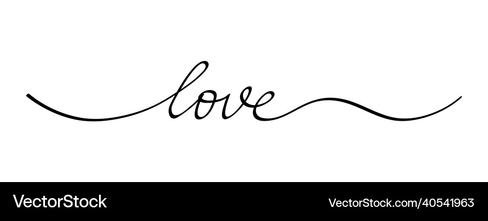 Love Swirl Divider - Line Art Royalty Free Vector Image