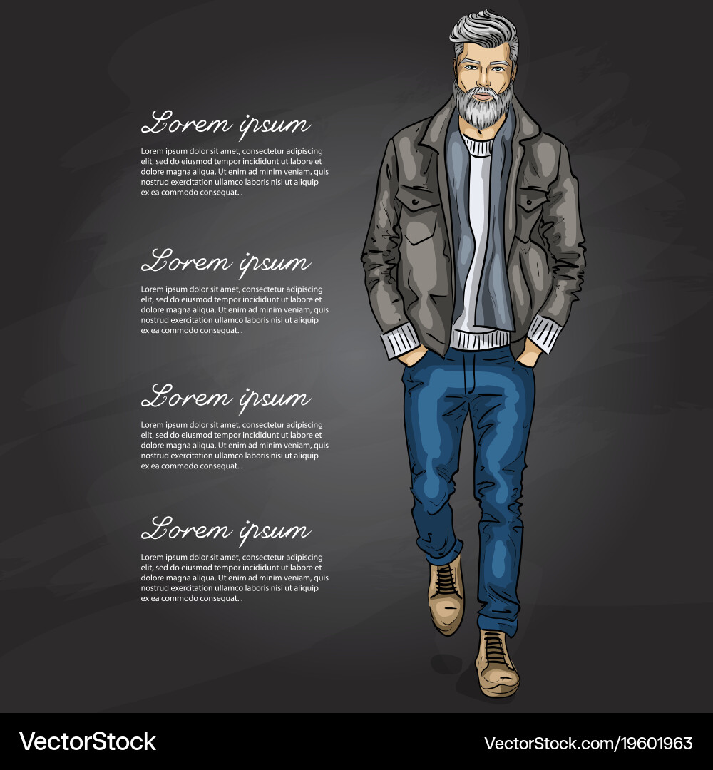 Man model Royalty Free Vector Image - VectorStock