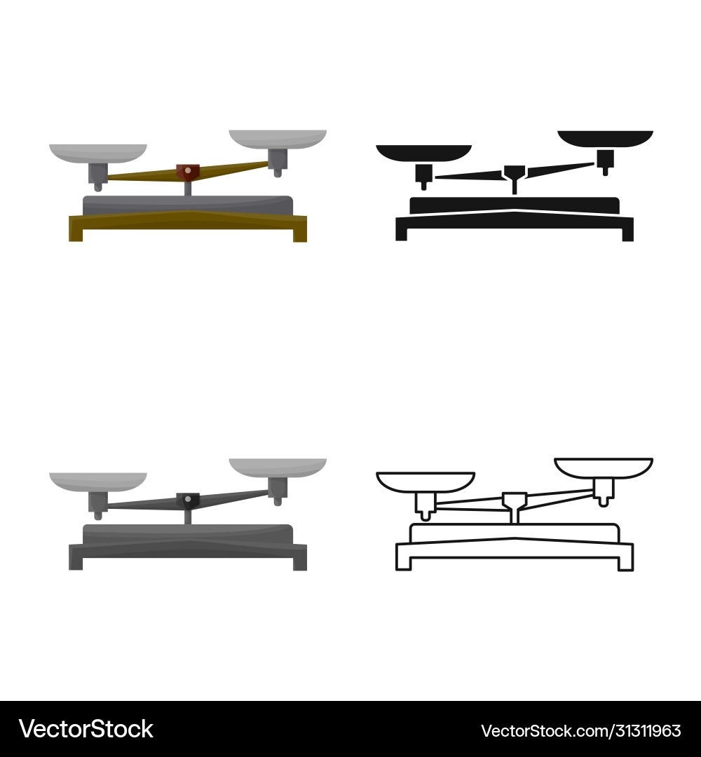 Mechanical and scales sign Royalty Free Vector Image