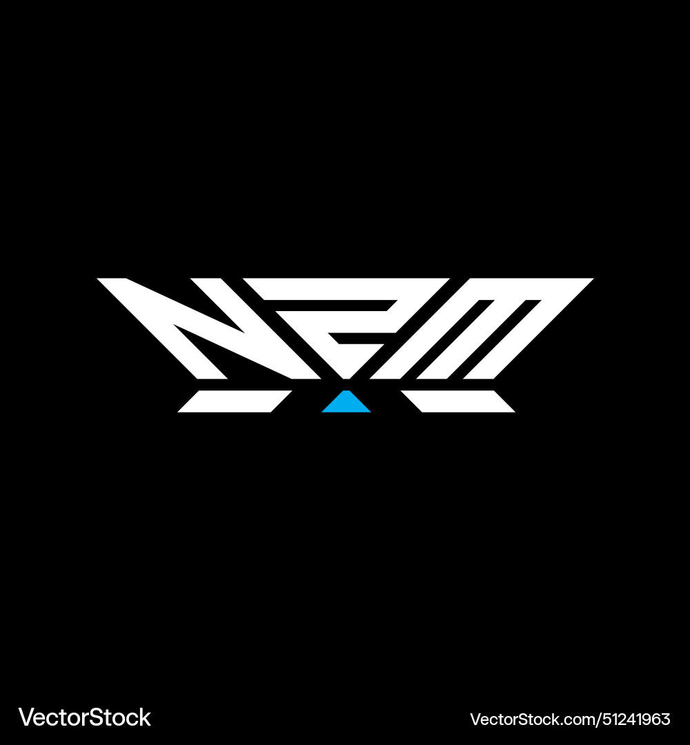 Nzm letter logo design nzm simple and modern logo Vector Image