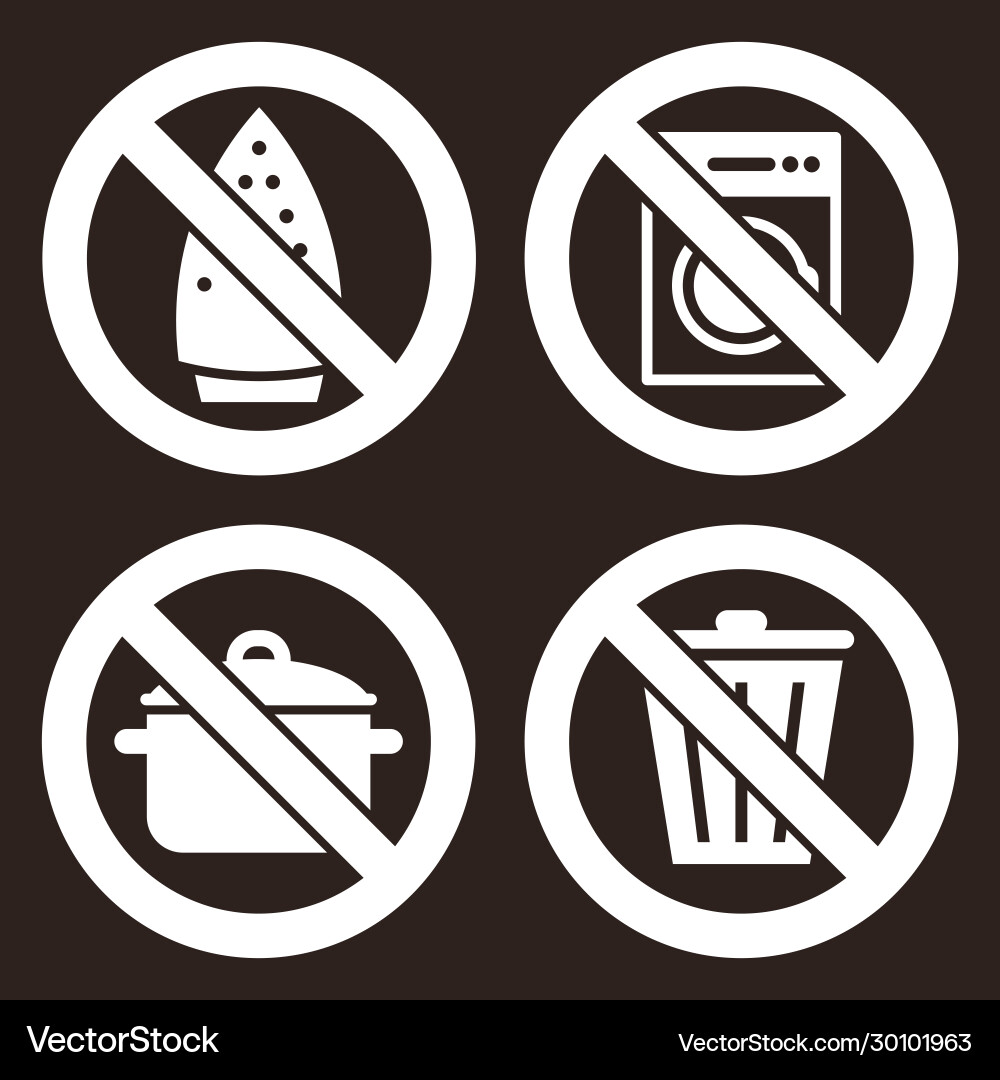 Prohibited sign set Royalty Free Vector Image - VectorStock