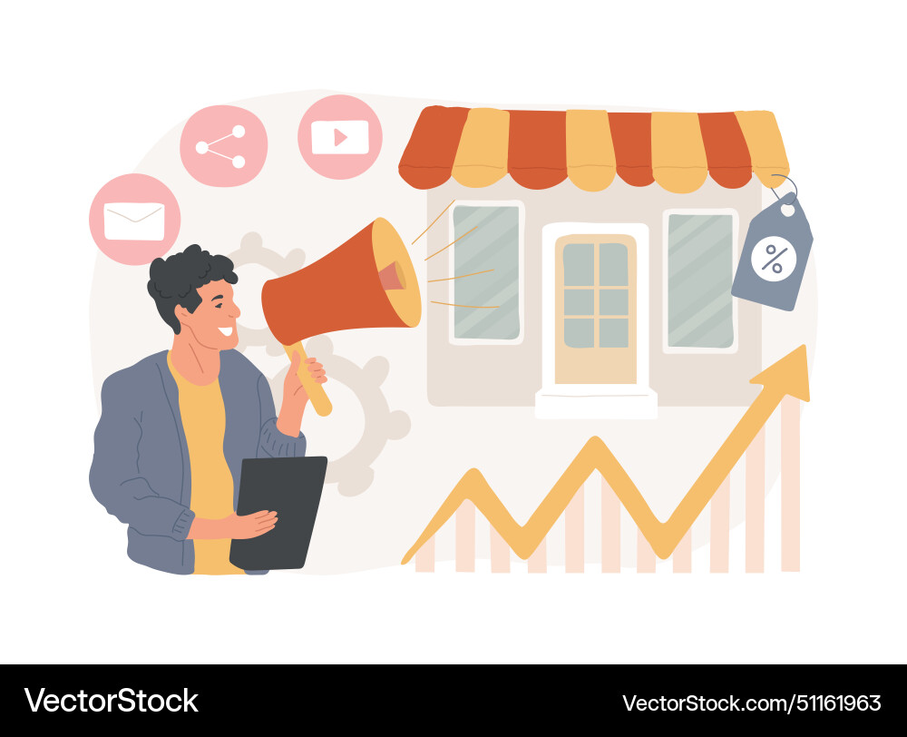 Sales promotion isolated concept Royalty Free Vector Image