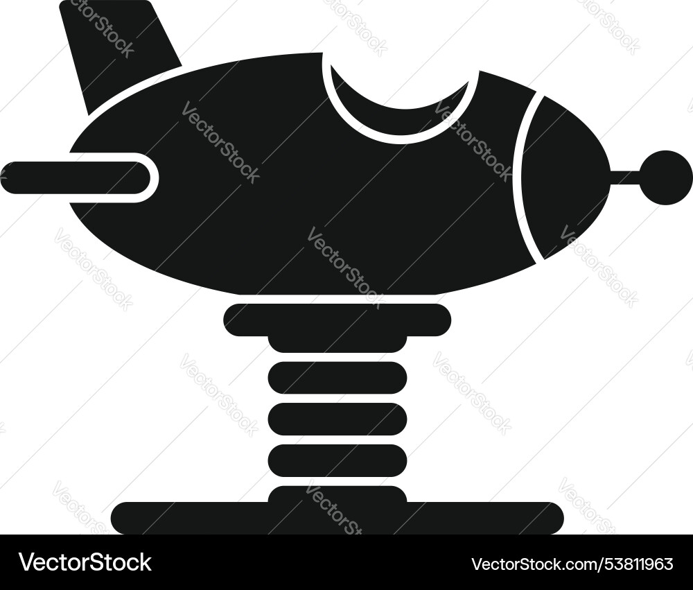 Simple icon of a plane shaped spring see Vector Image