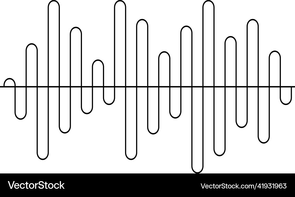 Sound Wave Audio Level Symbol Royalty Free Vector Image