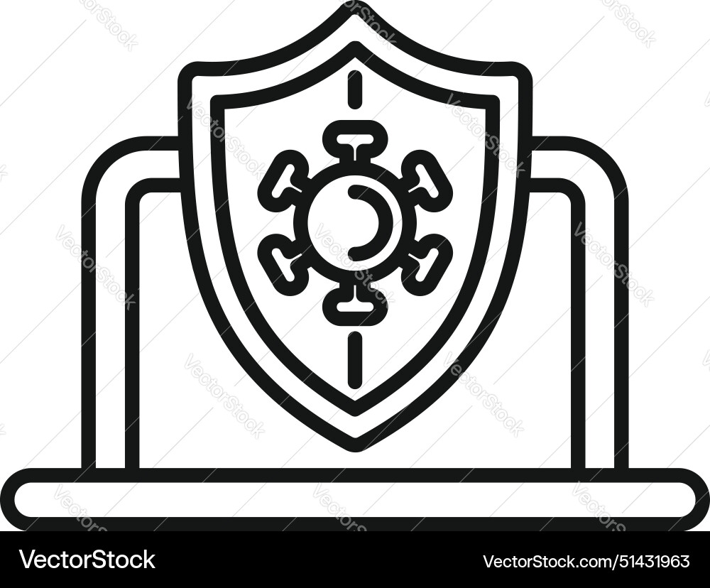 Virus protection shield concept icon Royalty Free Vector
